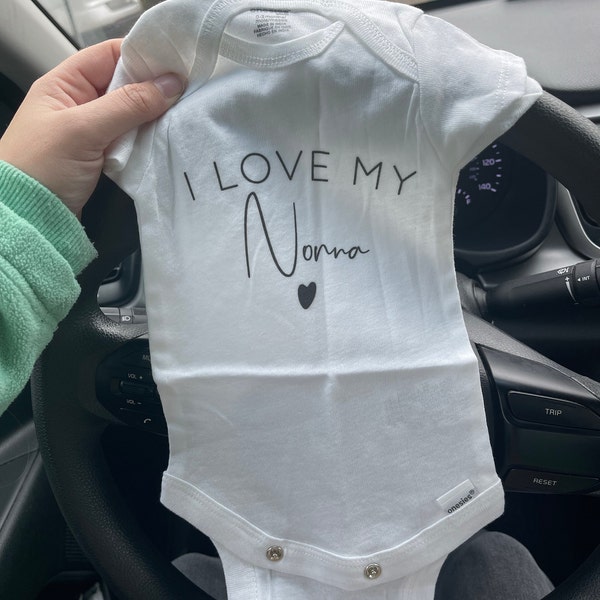 Nonna Baby Onesie®- Cute I Love My Grandma Onesie® - Italian Onesie® - Etsy