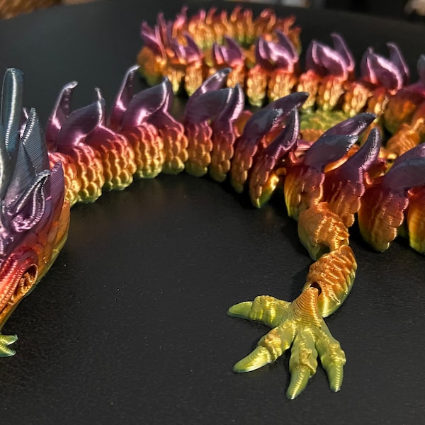 Jumbo Large Fidget Articulating Dragon - Etsy