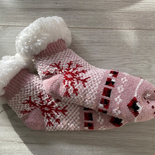 1pk Ladies Christmas Super Comfy Novelty Butter Cosy Socks in Printed ...