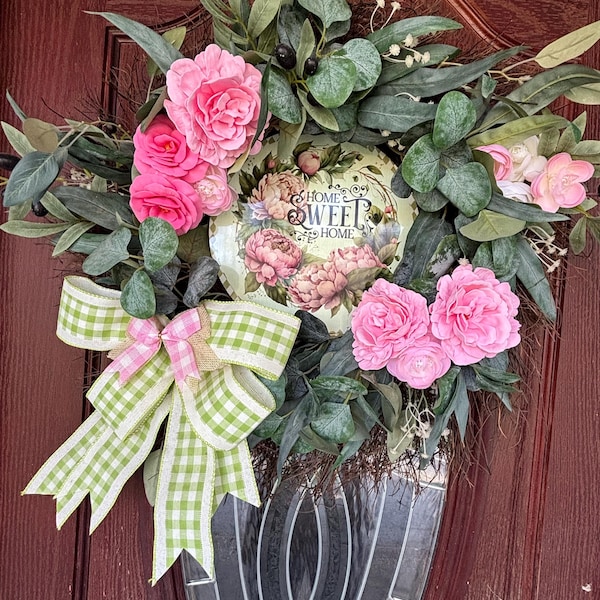 Welcome Wreath Sign, Metal Wreath Sign, Signs for Wreaths, Sunflower ...