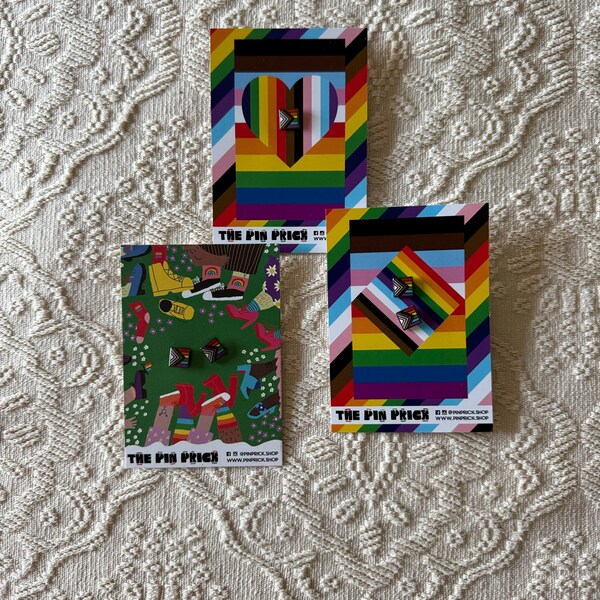 Non-binary Ribbon Pin — Subtle Pride Flag Small Mini Minimalist Enamel ...