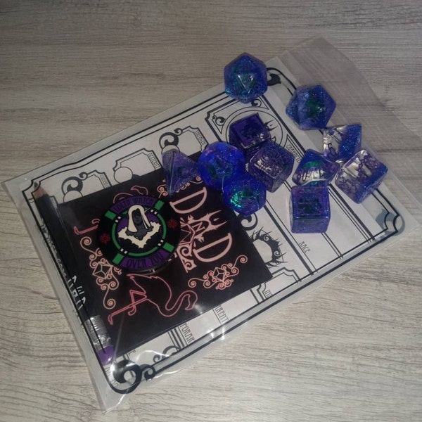 Lolth's Drow Exclusive 11 Dice Set | Underdark Chains & Spiders Dark ...