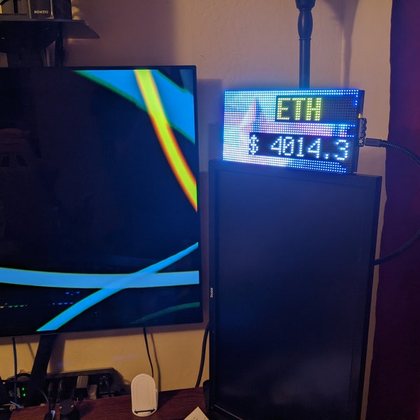 Bitcoin Ticker Crypto Ticker Stocks Ticker Pixel | Large LED Display - Etsy