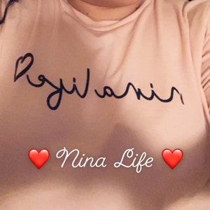 Nina Life Script Shirt God Mother T-shirt Madrina Tee God - Etsy