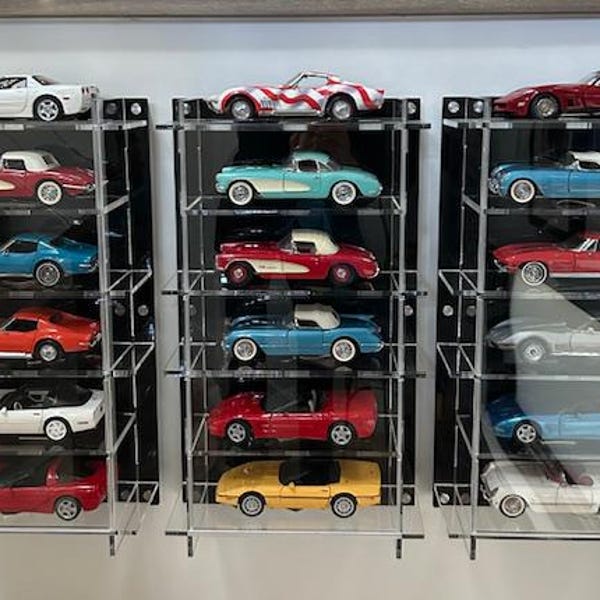 3-tier Wooden Greeting Card Display Rack With Clear Acrylic Front ...