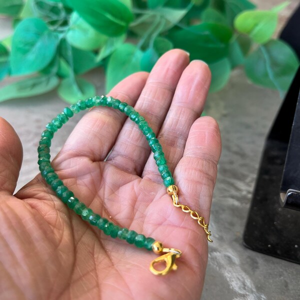 Natural Emerald Beads 10 to 1000 Pieces 4 Mm Size Zambian Cut Faceted ...