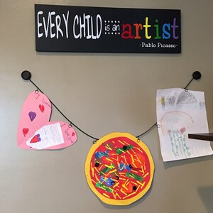 Every Child is an Artist Pablo Picasso Handmade Sign - Etsy