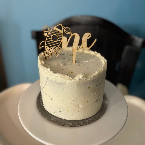 1st Birthday Cake Topper Space Birthday Party One Cake Topper First ...