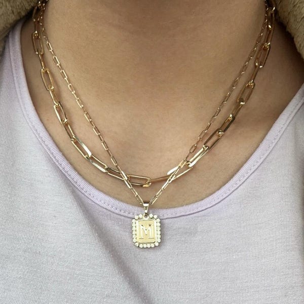Gold Chunky Chain Necklace - Gold Filled, Gold Link Chain Necklace ...