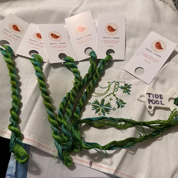 Scarlet | Hand Dyed, 6 Strand Embroidery Floss, Cross Stitch, Cotton ...