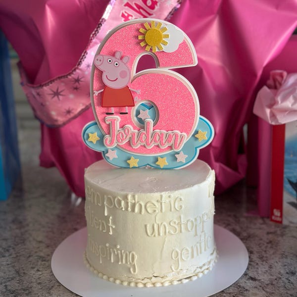 Piggy Cake Topper - Etsy