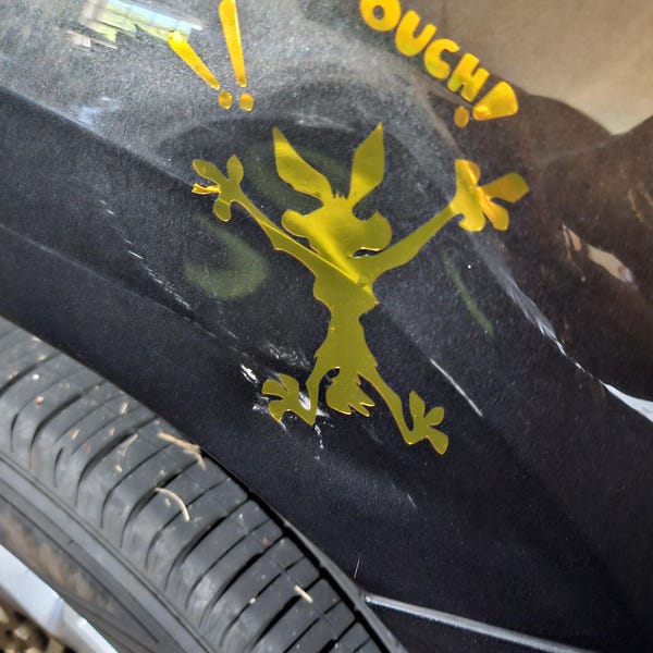 Coyote Splat for Dents Car or Truck | Funny Auto Decals for Car Dents ...