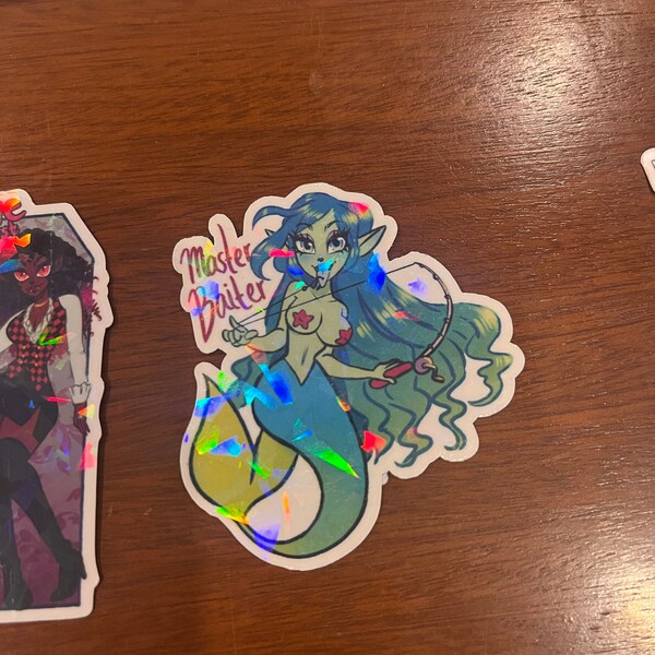 Mesmerizer - Hatsune Miku & Kasane Teto 3" Holographic Glitter Stickers ...