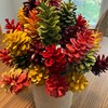 Fall Pine Cone Flowers, ONE DOZEN, ORIGINAL, on 12-inch Stems ...