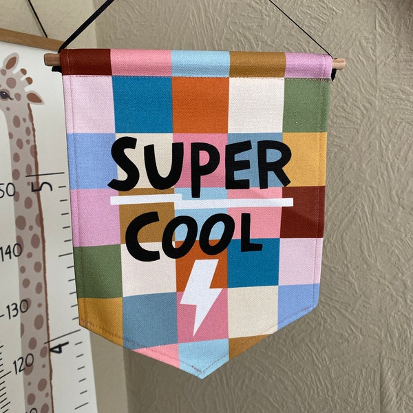 Super Cool Banner - (original Colours) |patchwork Kids Decor | Nursery ...