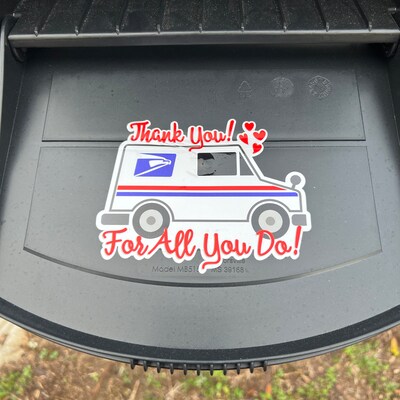 Post Office Thank You Decal Mailbox Thank You Postal Worker Thank You ...