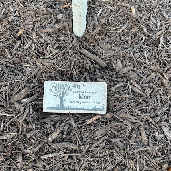 Planted in Memory of - Memorial Stone- Concrete Paver Memorial Marker ...
