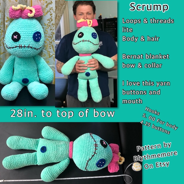 Scrump Pattern, Rag Doll, Lilo Doll, Scrump Crochet Pattern - Etsy