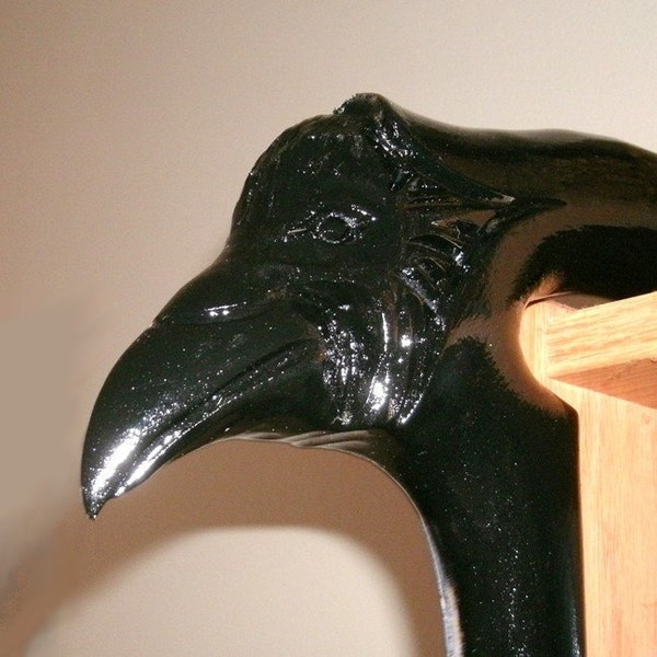 Raven Walking Sticks Wood Walking Cane Raven Walking Stick Corbie ...