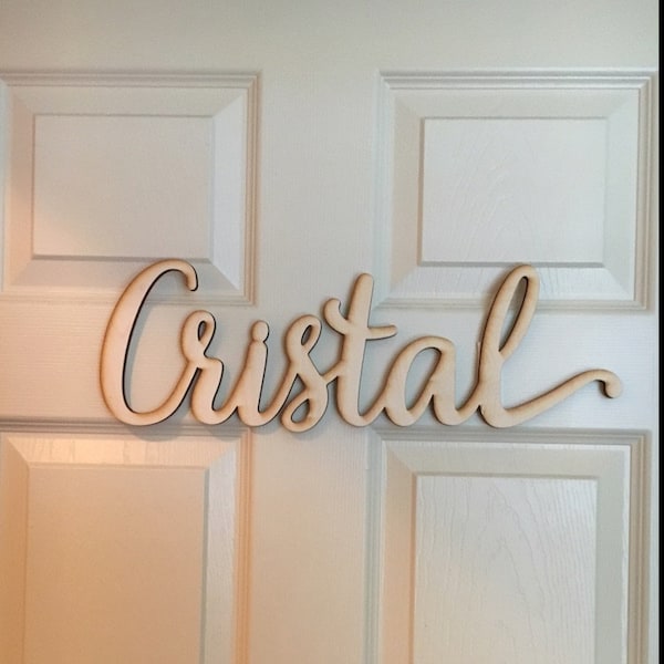 Charlie Custom Script LOWERCASE Word Wood Sign - Personalized Wooden ...