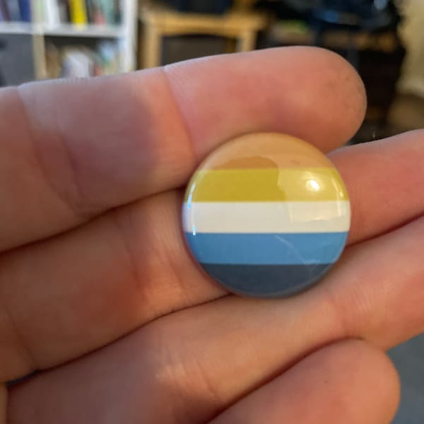 Aroace Aro Ace Pride Flag Pin Round Circle Button ~ 1" Pin 1.5" Pin 2. ...