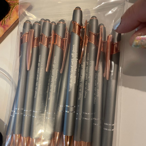 Custom Wedding Rose Gold Pens, Personalized Business Pens, Bulk Custom ...