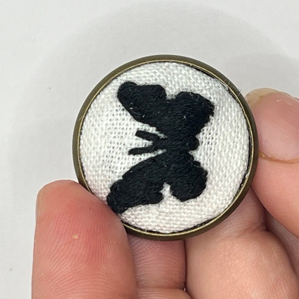 Embroidery Blank Retro Copper Lapel Pin Base, DIY Pinch Badge Brooch ...