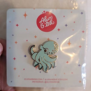 Chibi Octopus Enamel Pin - Etsy