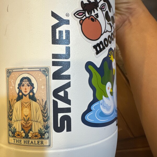 Tarot Card Sticker "the Healer" Vinyl Holistic Decal - Laptop Sticker ...