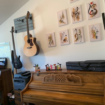 9-piece Mid-century Modern Art Bundle, Music Motif Posters, Art Deco ...