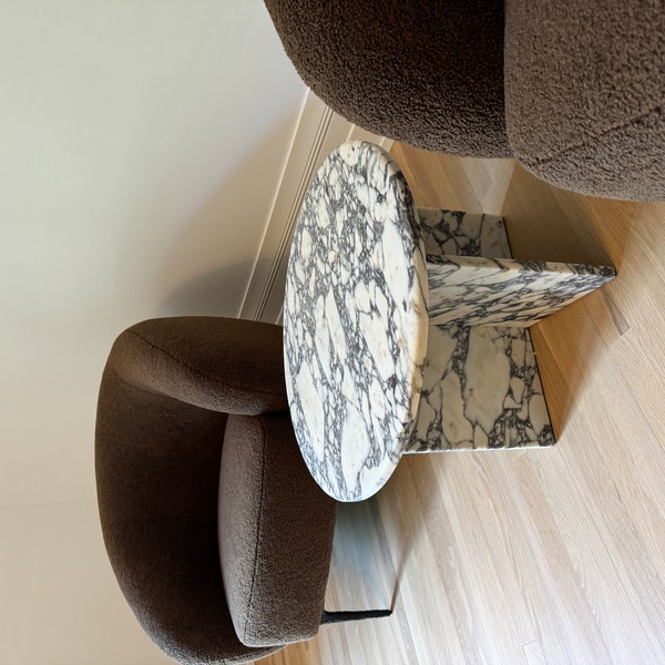 Calacatta Viola Set of 2-4-6 SQUARE Coasters, Italian Marble 100% ...