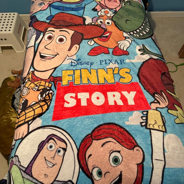 Personalized Disney Toy Story Blanket, Custom Name Disney Blanket ...