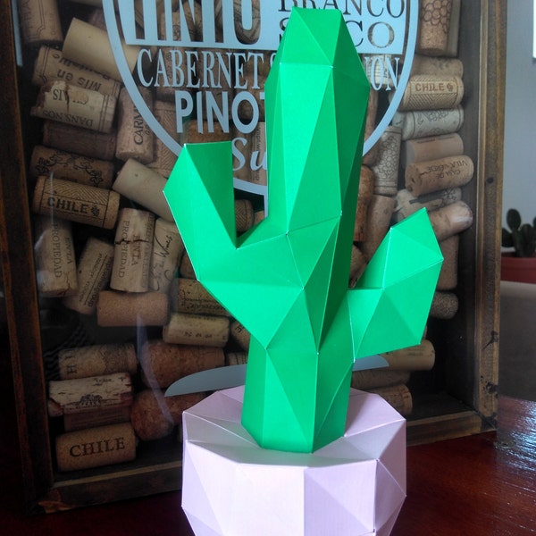 Cactus Gift, Paper Flower, Papercraft Cactus, Faux Bouquet Greenery ...