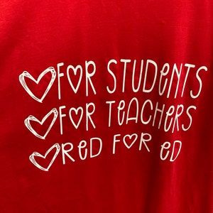 For Students, for Teachers, Red for Ed - Etsy