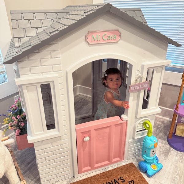 Personalised Playhouse Sign | Outdoor Playhouse Decor Custom Name Sign ...