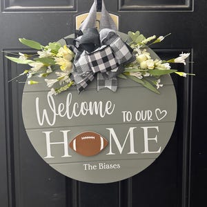 Front Door Decor, We Open Our Home With Love and Grace, Christian Door ...