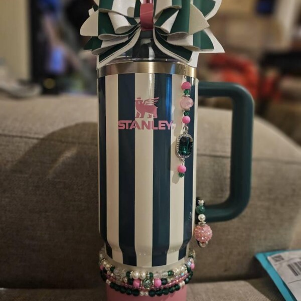 Almond Rose Bracelet Stack for Stanley Tumbler - Neutral Colors - Etsy