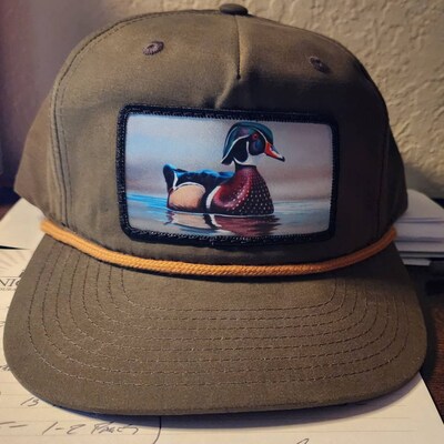 Lab Dog With Ducks Leather Patch Trucker Hat Richardson 112 - Etsy