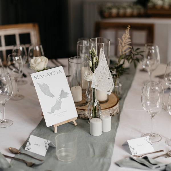 Travel Theme Table Numbers for Wedding | Destination Table Names ...
