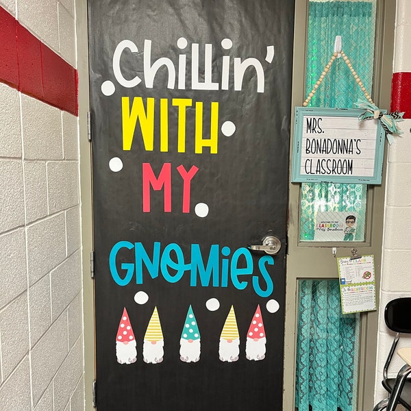 CLASSROOM DOOR DÉCOR - Gnome Door Décor - Chillin' Gnomies Décor ...