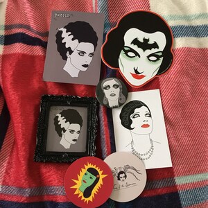 Glamour Ghoul Vinyl Sticker Vintage Vamp Gothic Dark Art | Etsy