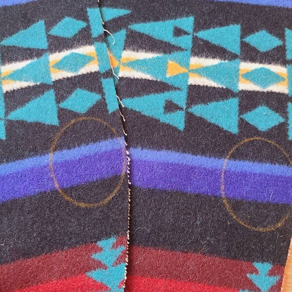 Pendleton Wool Fabric, 16” X 17.5”, Native American Design, Blanket ...