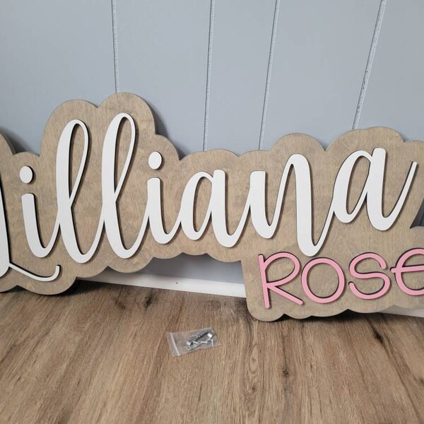 Freestanding Wooden Name Cutouts, Wooden Letters, Name Sign, Baby ...