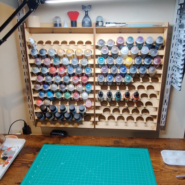 Wall Mounted Hobby Paint Storage Rack - Vertical - Etsy