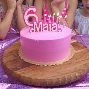 Girls Birthday Number for Cake 1 2 3 4 5 6 7 8 9 10 Birthday Cake Sign ...