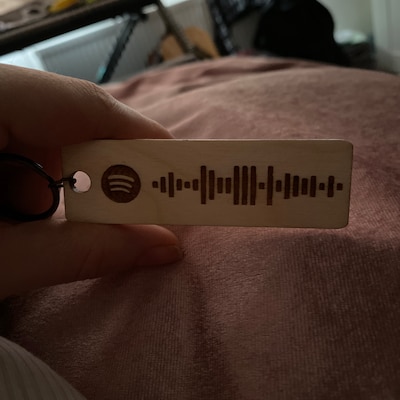 Wooden Spotify Keyring - Etsy UK