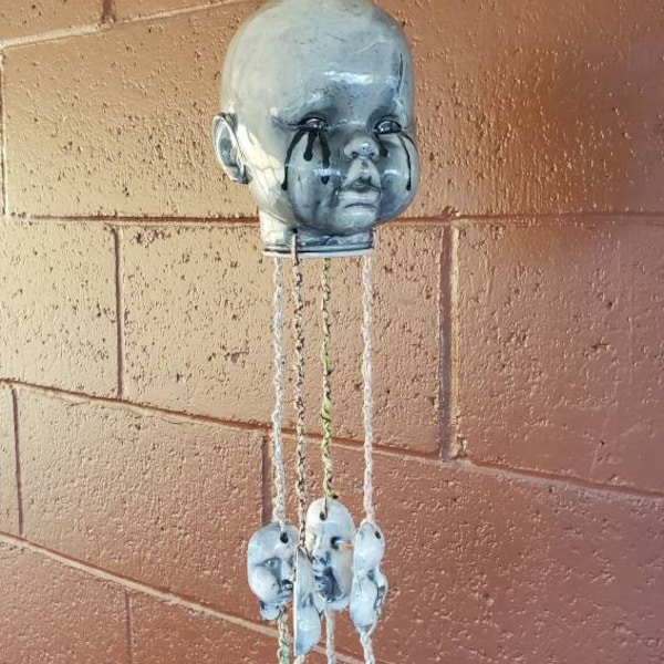Handmade Creepy Doll Head Chimes - Etsy
