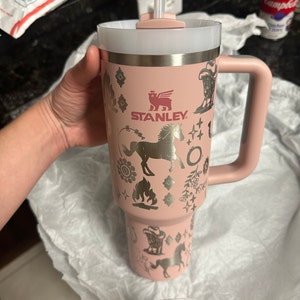 Western Highland Cow Engraved Stanley Quencher 40oz Tumbler Stanley Cup ...