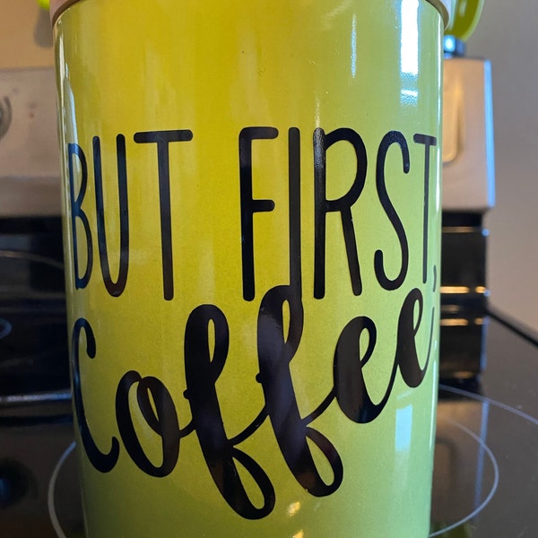 DECAL but First Coffee Decal, Laptop Decal, Car Decal, Coffee Gift ...