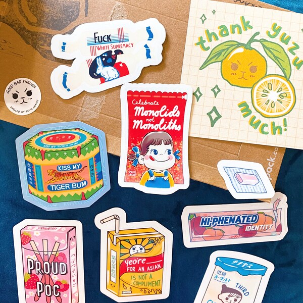 Proud POC Laminated Glossy Vinyl Sticker Chocolate/ Strawberry/ Banana ...